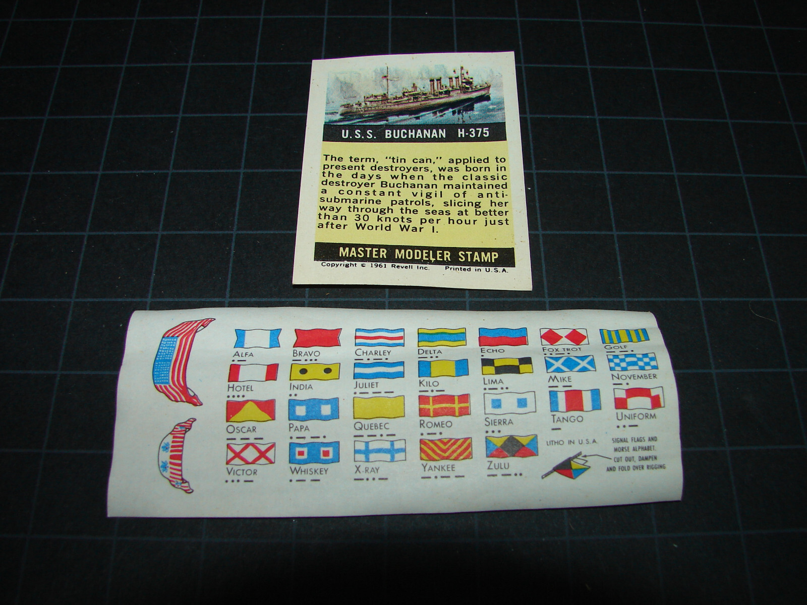 1960 ~ Revell ~ USS BUCHANAN 4 Stack Destroyer ~ Rare Picture Fleet | eBay