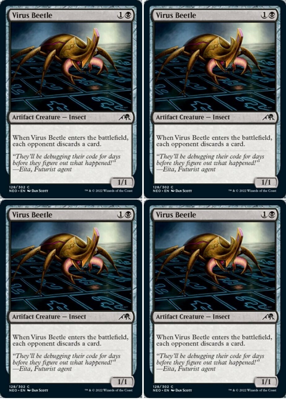 MTG - 4x VIRUS BEETLE - Kamigawa: Neon Dynasty (C) | eBay
