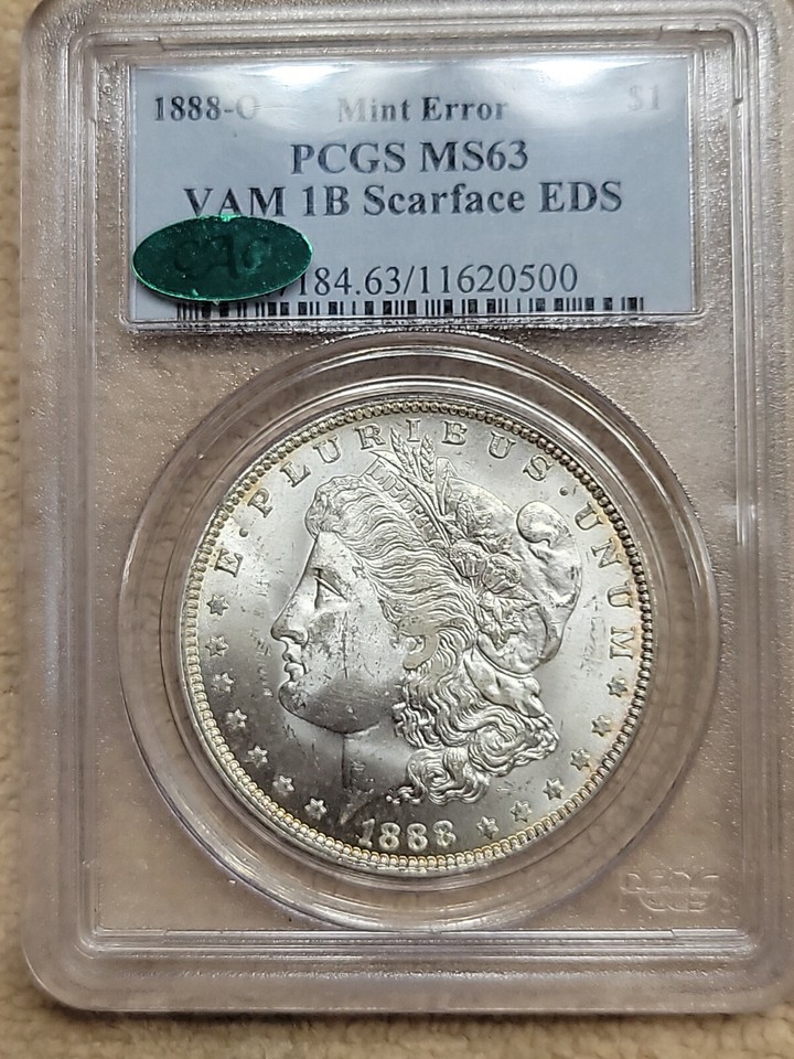 VERY RARE Error MS63 1888-O Morgan Silver Dollar - VAM 1B Scarface Top ...