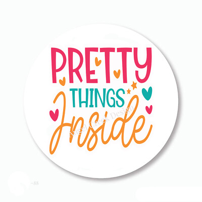 Pretty Things Inside Happy Mail Labels Business Stickers Package Labels Seals | eBay