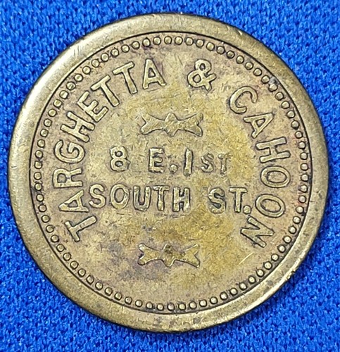 Salt Lake City UT/Targhetta & Cahoon Saloon Token/1906-1908/ GF 5 Cent ...