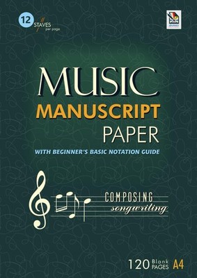 Music manuscript paper: A4 format, 12 staves per page, 120 blank pages ...