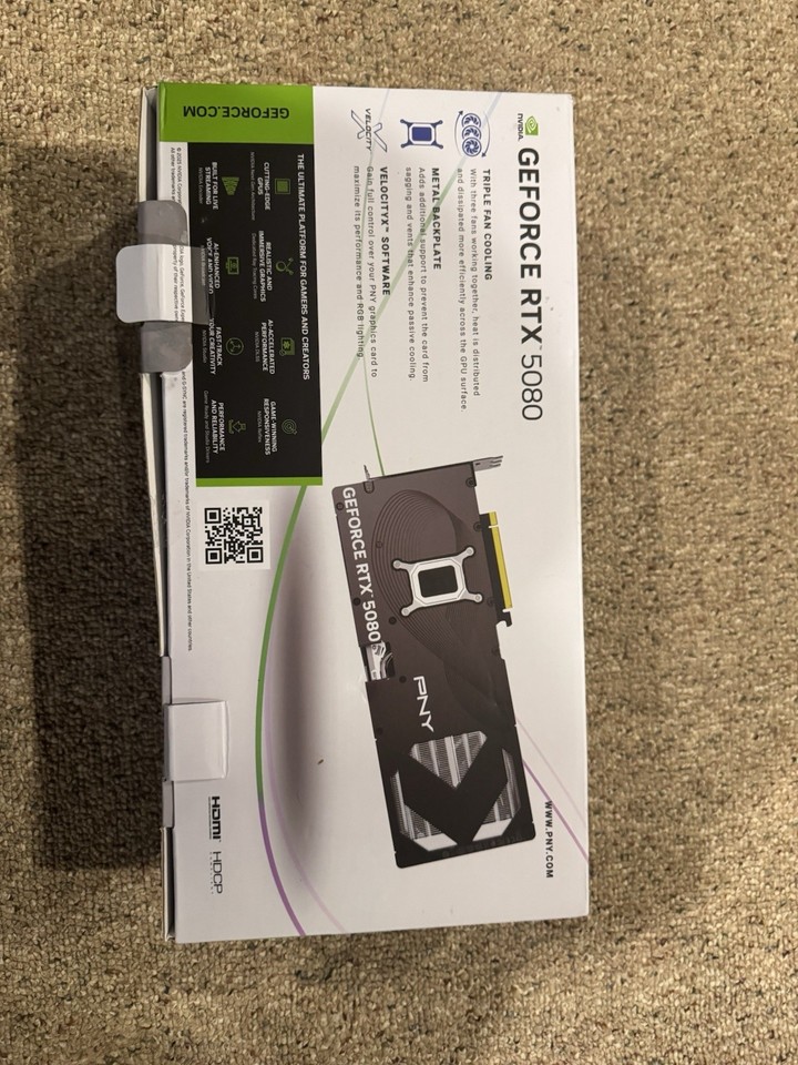 PNY GeForce RTX 5080 Overclocked OC 16GB GDDR7 Video Graphics Card | eBay