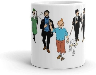 Tintin and Friends Coffee Mug 11oz – White Ceramic Fan Gift | eBay
