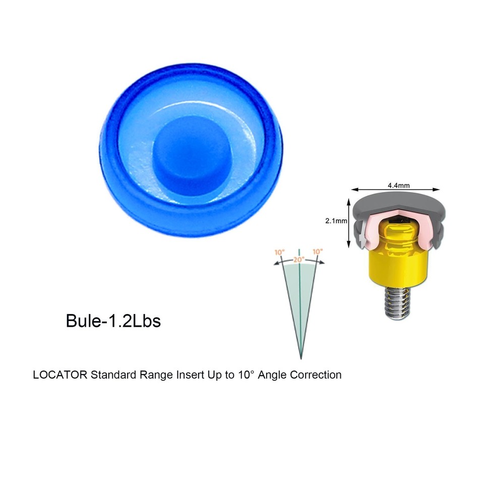 20Pcs US Replacement Male inserts Caps for Locator style abutments ...
