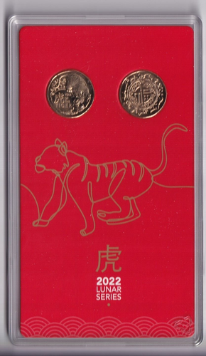 AUSTRALIA : 2022 $1 YEAR OF THE TIGER TWO COIN UNC SET.. | eBay