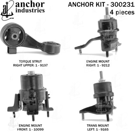 Anchor Motor Mounts 300231 Engine Mnt Kit | eBay