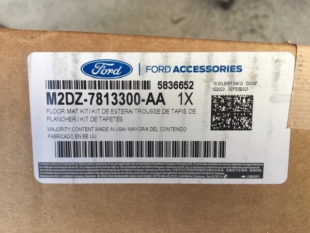 OEM NEW 2021-2024 FORD BRONCO (4PC) FLOOR MAT KIT M2DZ 7813300 AA | eBay