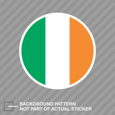 Round Irish Flag Sticker Decal Vinyl Ireland | eBay