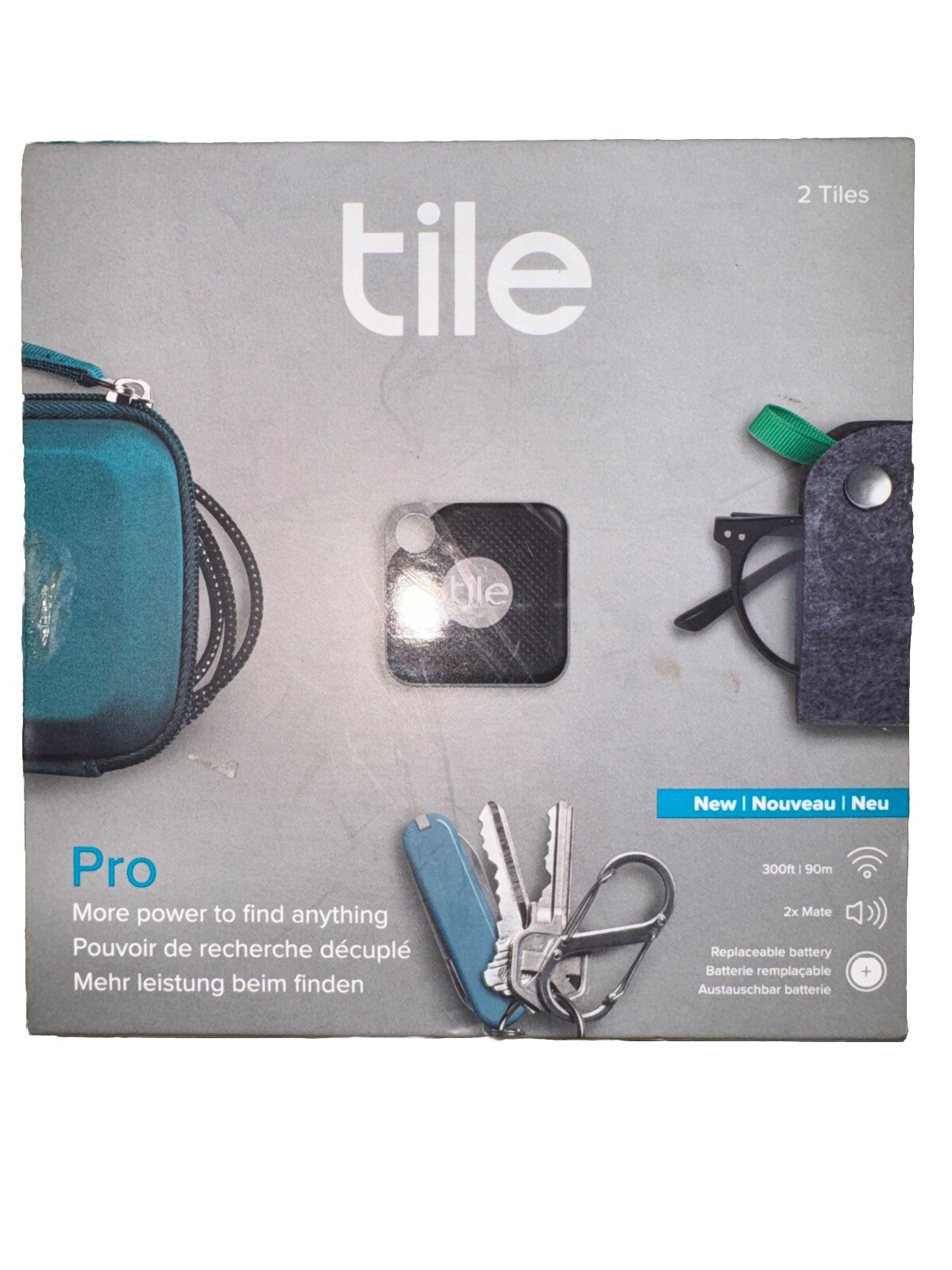 Tile Pro 2-Pack (Black) T6001B Bluetooth Tracker, New Open Box ...