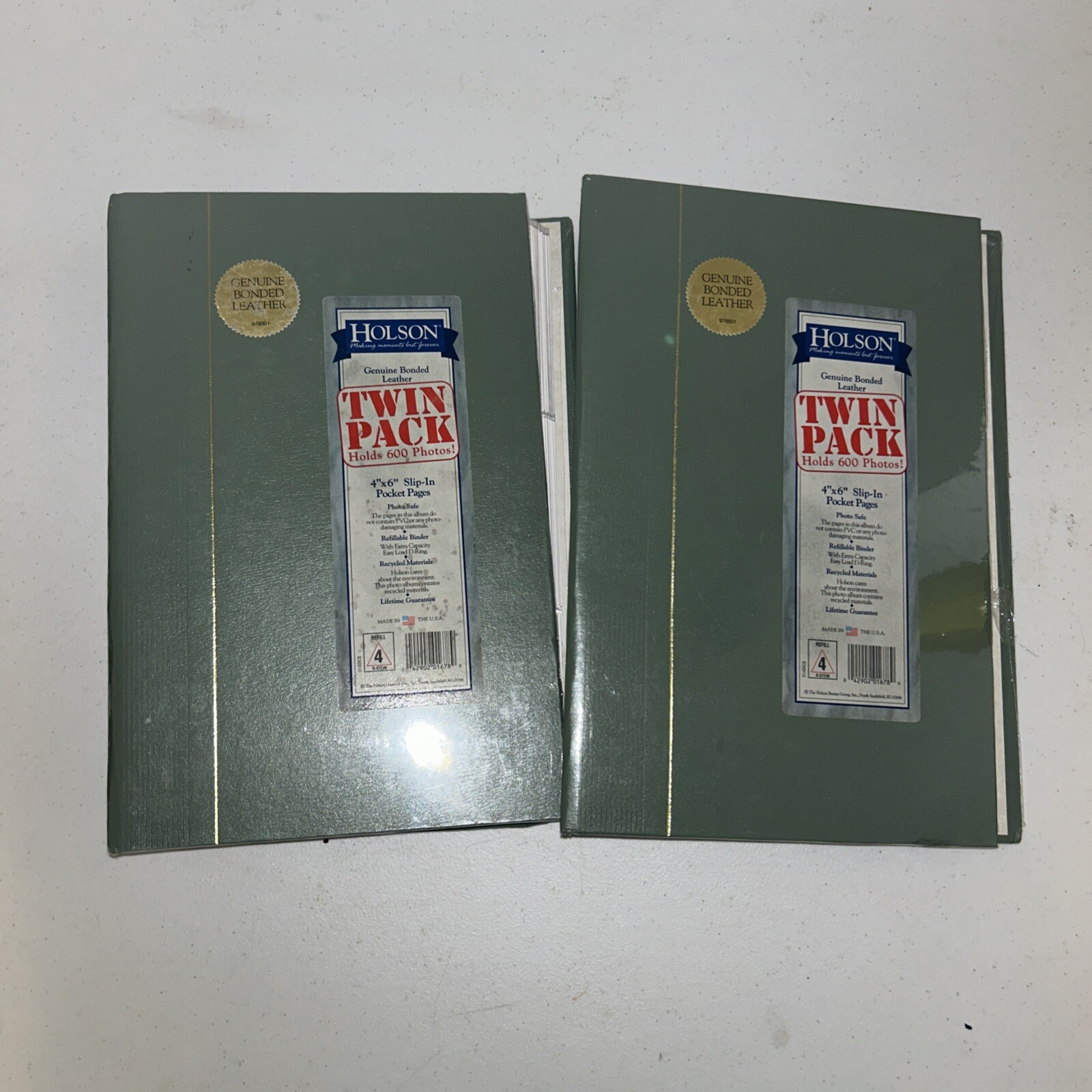 Vtg Holson Burnes Photo Album Leather Bound Set Of 2 | eBay