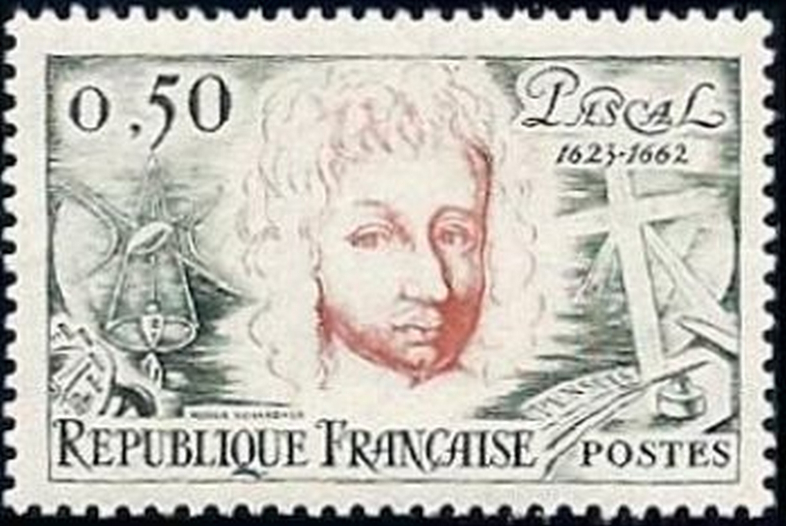 France Yvert No 1344 Blaise Pascal 1962 | eBay