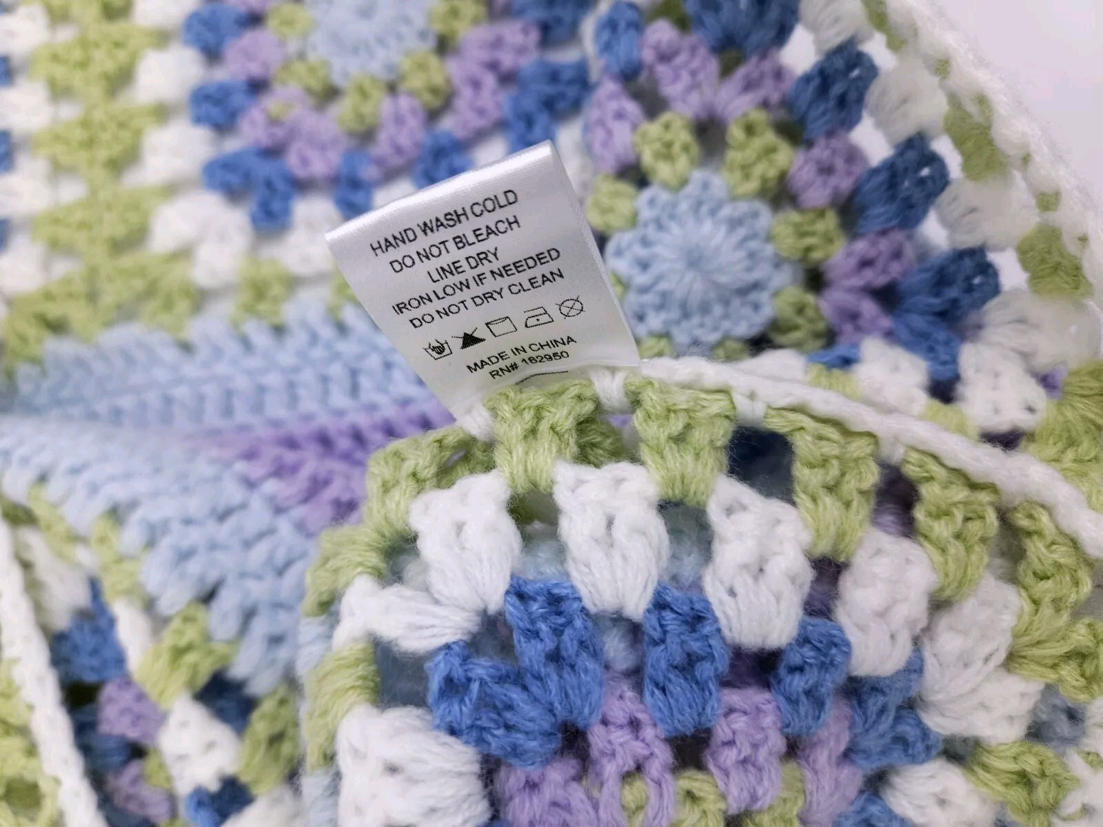 Pretty Garbage Sheer Crochet Cropped Tank Blue Purple Green White NWT ...