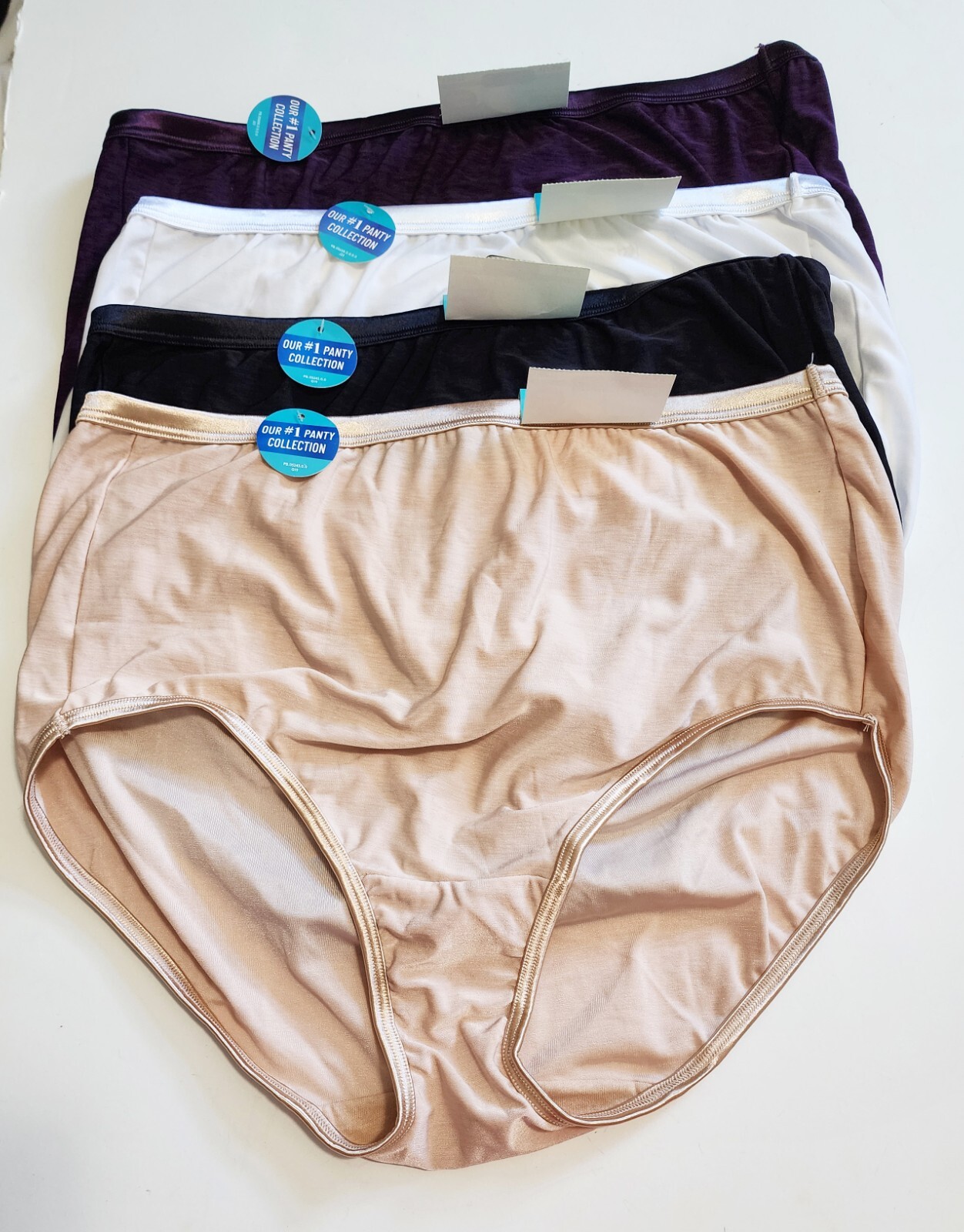 4 Vanity Fair Illumination Plus Size Brief Panty Multi 13811 Sz 11/4X ...