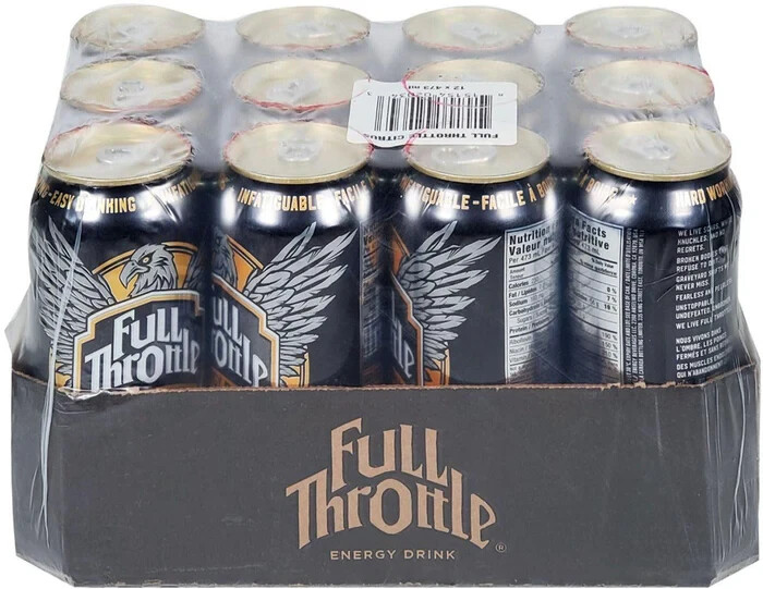 Servign Size Full Throttle Energy Drink Prime Hydration Blue Raspberry
