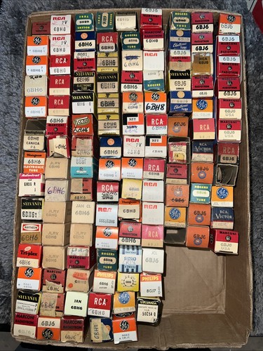 2447 Huge Lot Of Misc Brands 6BH6 6BJ6 8GJ7 50C5 Vacuum Tubes | eBay
