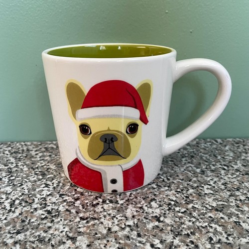 Large Coffee Mug Cute Christmas Santa Dog Magenta 16 Ounce | eBay