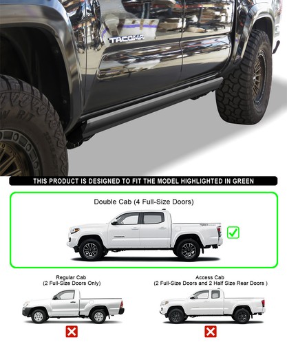 APS iBoard Power Side Steps Fit 16-23 Toyota Tacoma Double Cab Crew Cab ...