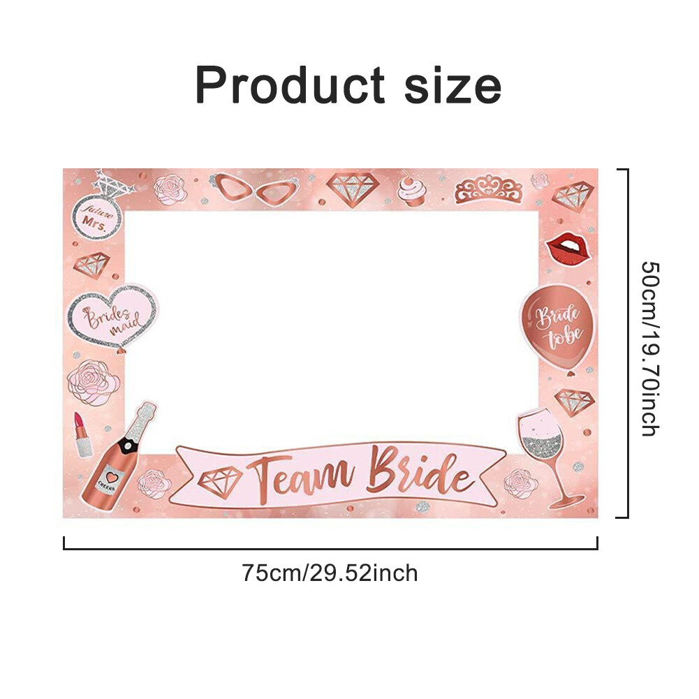 25pcs Durable Rose Gold Team Photo Booth Props Hen Party Easy To Use ...