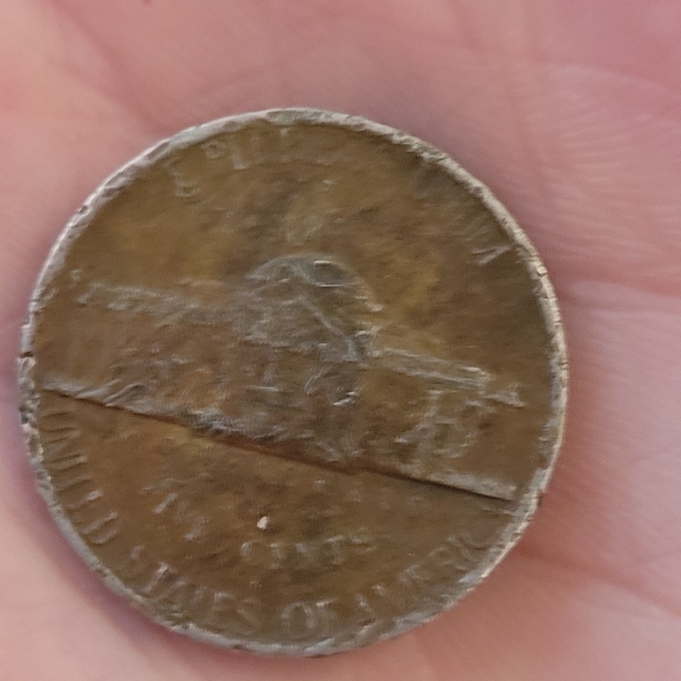 Very Rare 1977 Nickel Fully Missing Clad Layer In Cod We Trust No Mint ...