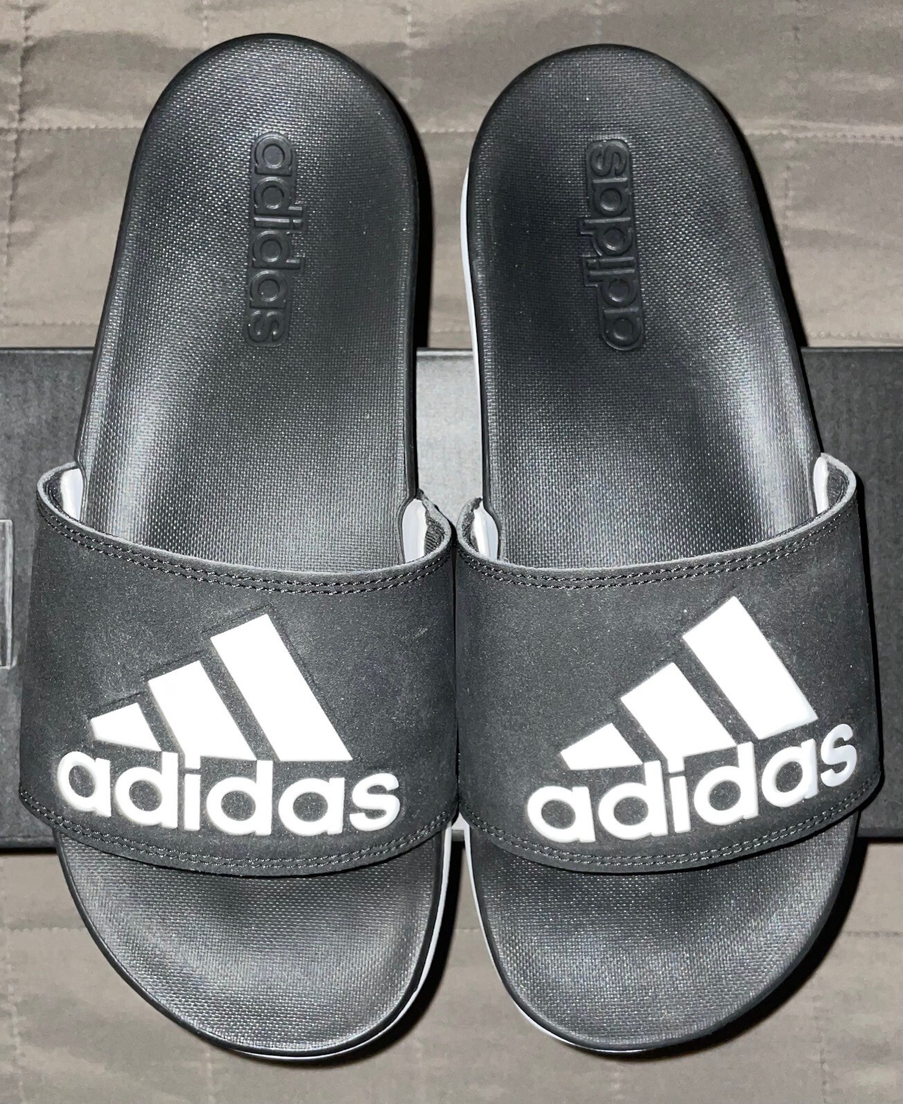 Women's Adidas Adilette Comfort Slides, Size 6, Black… - Gem