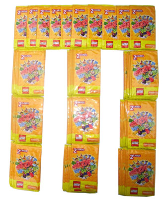 LEGO CARDS SAINSBURYS 100 PACKS - 2 CARD PACKS CREATE THE WORLD 2017 ...