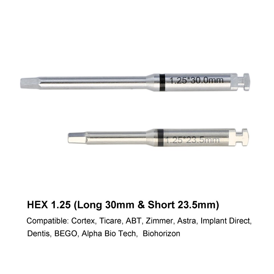 Implant Screwdriver Hex 1.25mm Driver Dental Torque Wrench Adapter ...