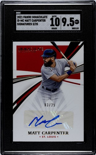 2021 Panini Immaculate Signature /25 Matt Carpenter* Auto #IS-MC1 MLB ...