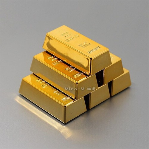 6X Absorption Brick Ingot Gold Bar Replica Props Refrigerator Sticker ...
