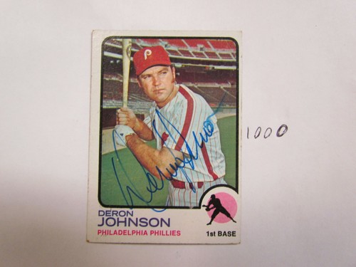 1973 Topps Deron Johnson Autographed Baseball Card | eBay