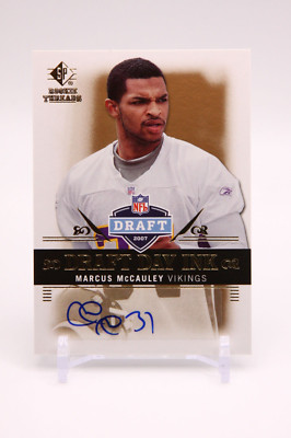 2007 SP Rookie Threads Draft Day Ink #DDI-MM Marcus McCauley AUTO (A01 ...