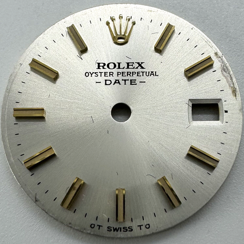 Authentic Rolex Date 26mm silver pattern stick marker dial | eBay
