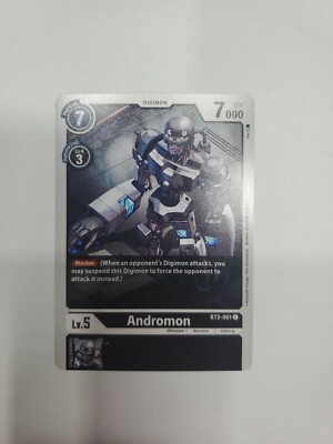 BLACK - ANDROMON BT2-061 C Digimon Card 2020 ENGLISH | eBay