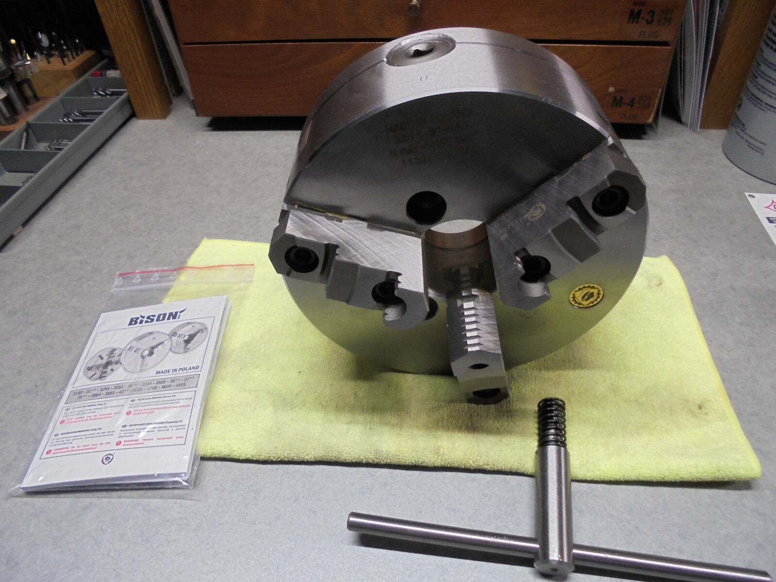 BISON 8" 3 JAW SELF-CENTERING FORGED STEEL BODY CHUCK | eBay