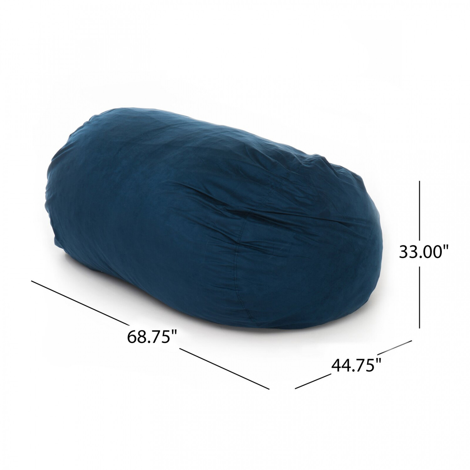 Large Bean Bag Chair Adult Futon Giant 6 ft Dorm Room Suede Sleeper ...