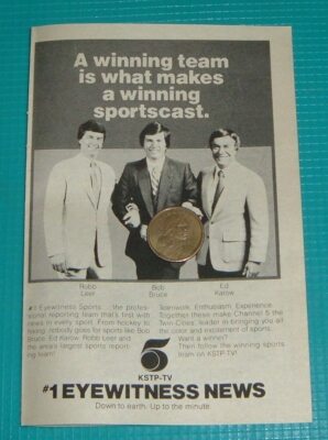 1980 KSTP TV AD ~ ROBB LEER BOB BRUCE ED KAROW MINNESOTA NEWS PROMO | eBay