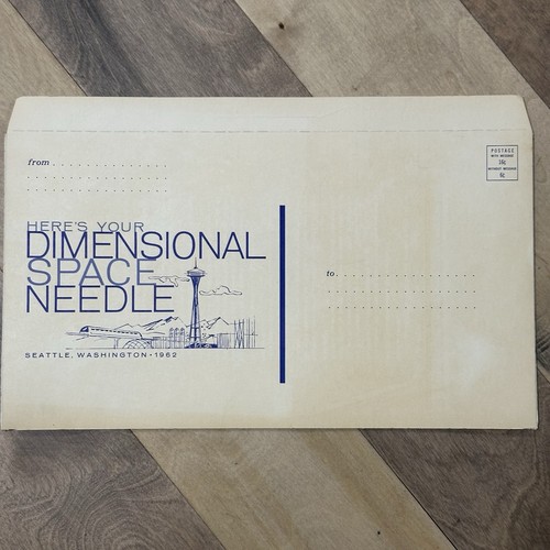 1962 Seattle World’s Fair Century 21 Pop Out Space Needle Model Mailer ...