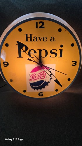 1950s Dualite Pepsi cola electric clock light working rare lighted have ...