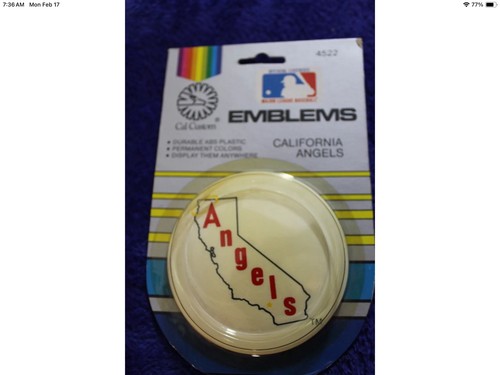 NOS Cal Custom California Angels Grille Badge Plate Topper Accessory ...