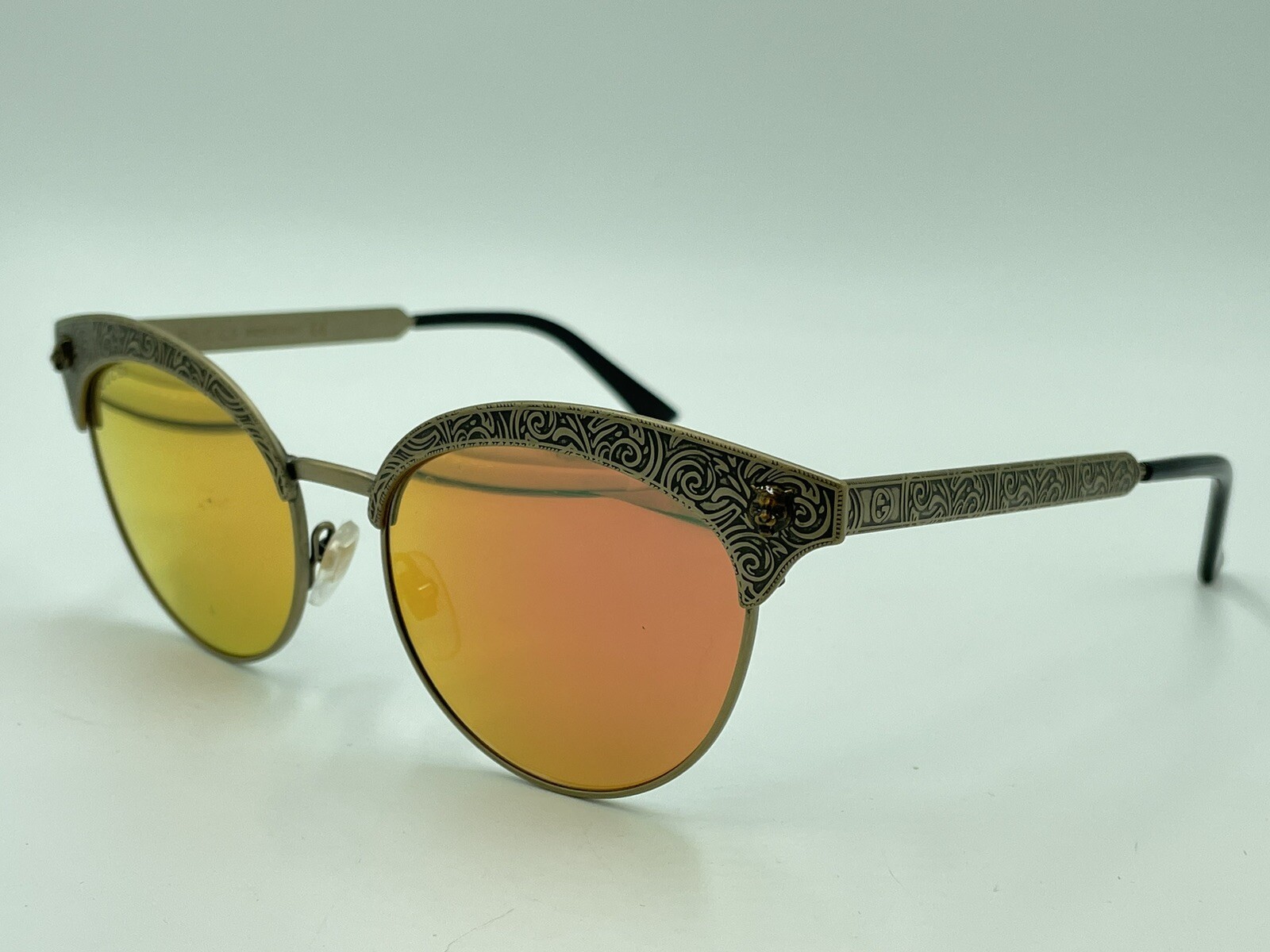 GUCCI GG0220S 001 Sunglasses Gold/ Red mirror AUTHENT… - Gem