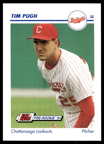 1991 Line Drive AA Baseball Card Tim Pugh Chattanooga Lookouts #165 | eBay