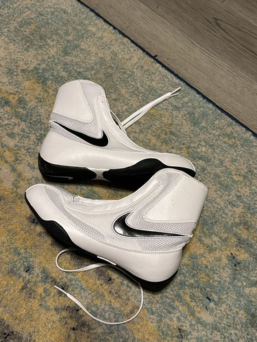 Nike Wrestling Shoes Mens Size 5 White Machomai Sample Promo Boxing ...