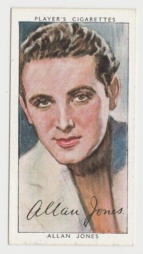 Allan Jones 1938 John Player Film Stars Tobacco Card 3rd Series #19 | eBay