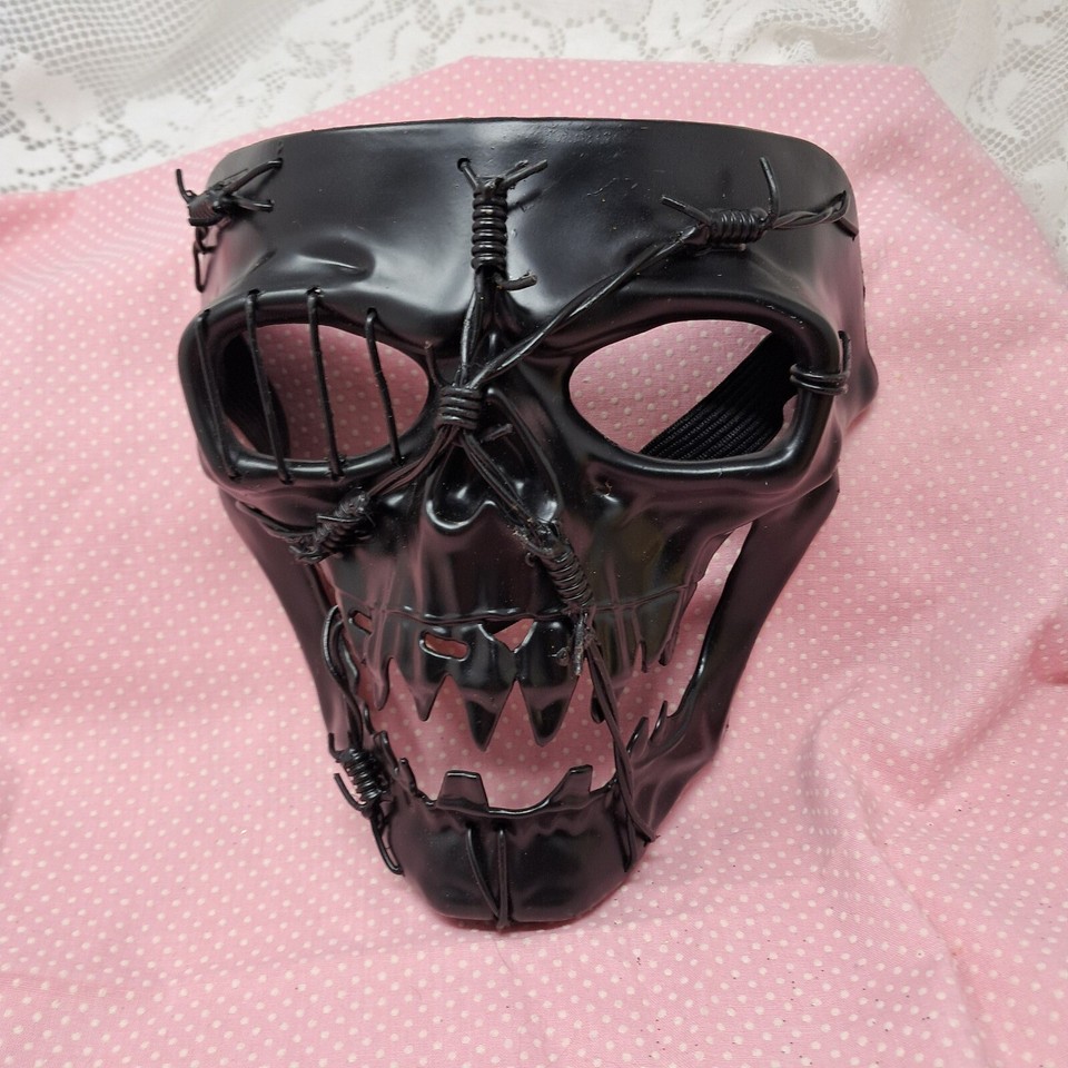 Skull Mask Barbed Wire Halloween Costume | eBay