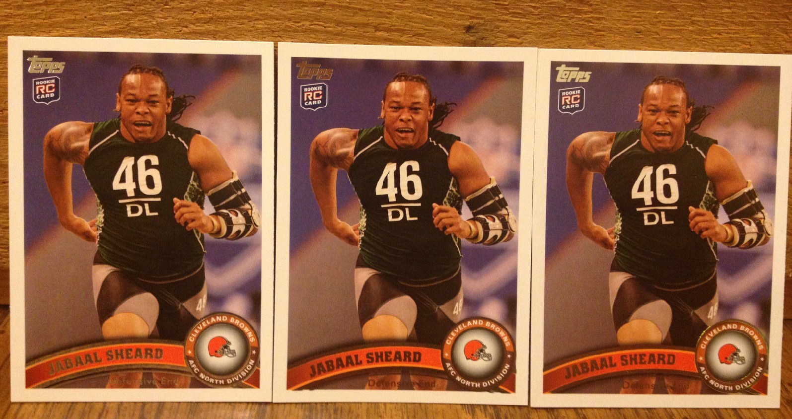2011 TOPPS JABAAL SHEARD 3 CARD ROOKIE LOT. | eBay