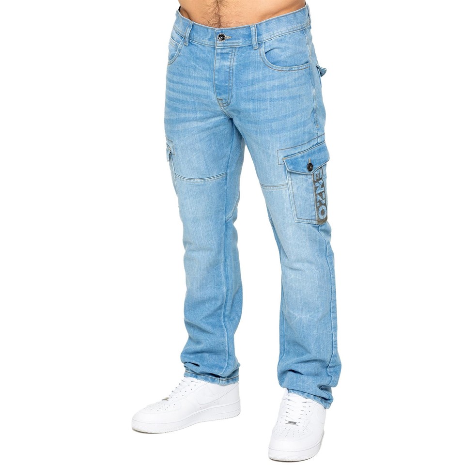 Mens Enzo Jeans Straight Leg Denim Regular Fit Pants All Uk Waist Sizes ...