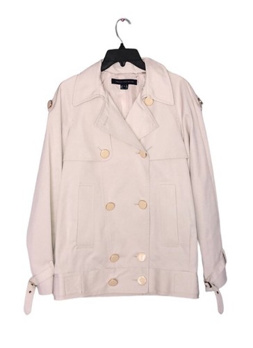 French connection short trench coat Cotton Beige size 6 | eBay