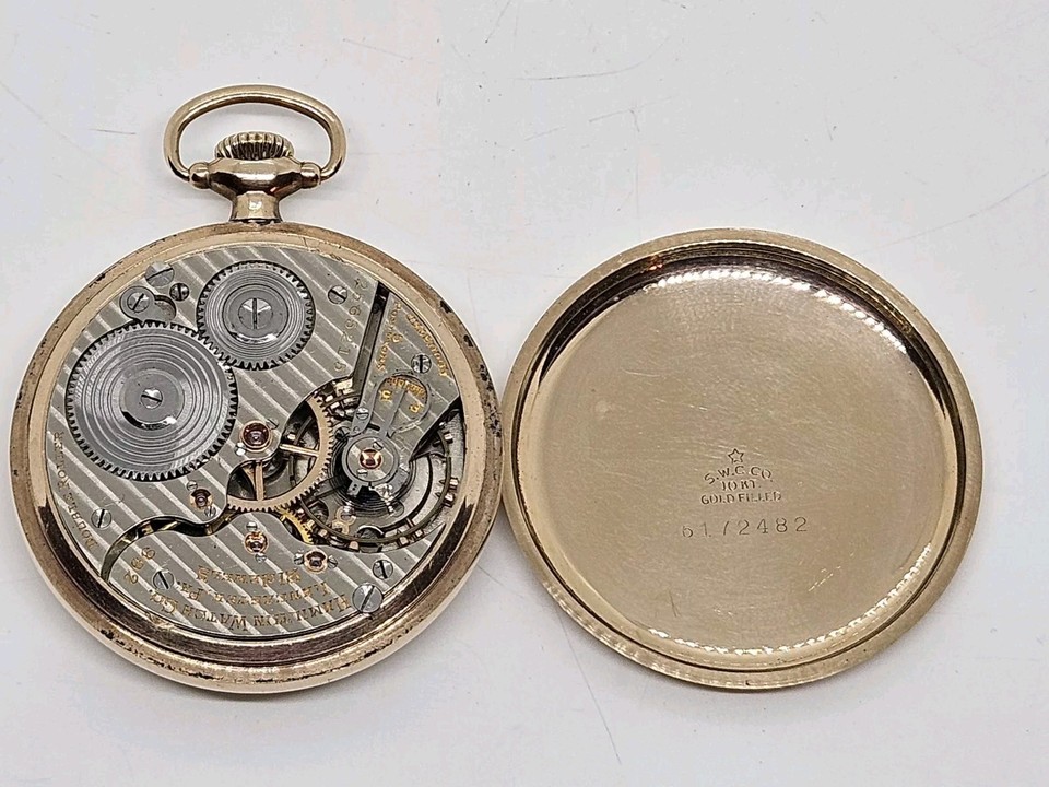 Antique 1930 HAMILTON 21J Railroad Grade 992 10K G.F. Gold RR Pocket ...