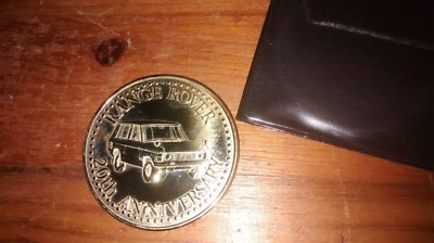 NOS RANGE ROVER 20TH ANNIVERSARY COIN, 20 YRS FROM LAUNCH, A SUFFIX ...