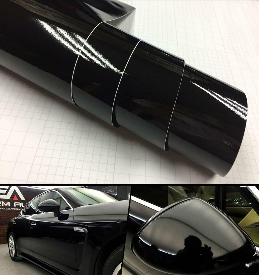 100FT x 5FT Black Ultra Gloss Vinyl For Full Car Wrap Film Graphics ...